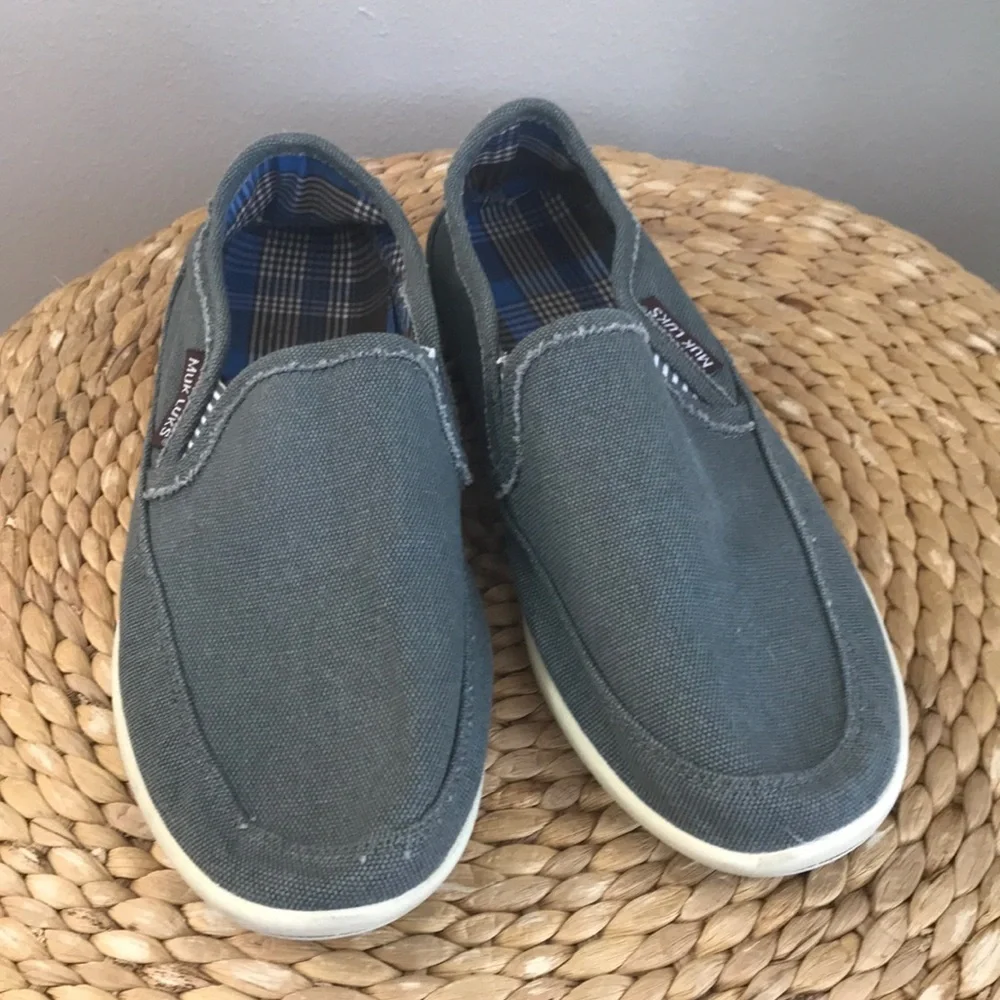 Muk Luks | Shoes | Mens Muk Luks Otto Grey Canvas Shoes 9 | Poshmark